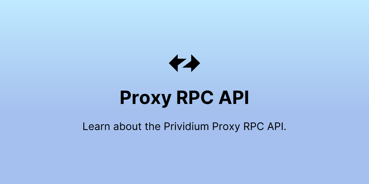 Proxy RPC API - ZKsync Docs
