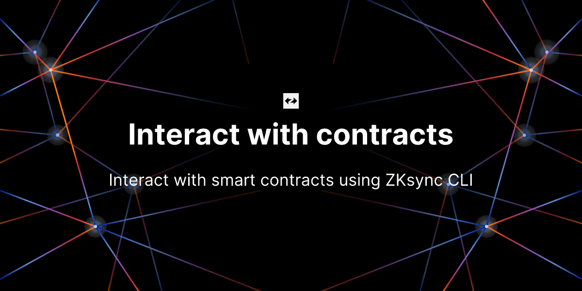 Interact With Contracts Zksync Docs